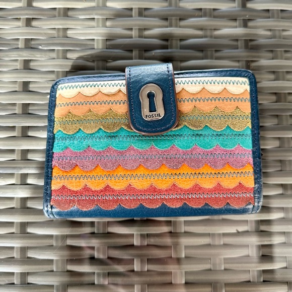 Fossil | Bags | Fossil Colorful Striped Wallet | Poshmark